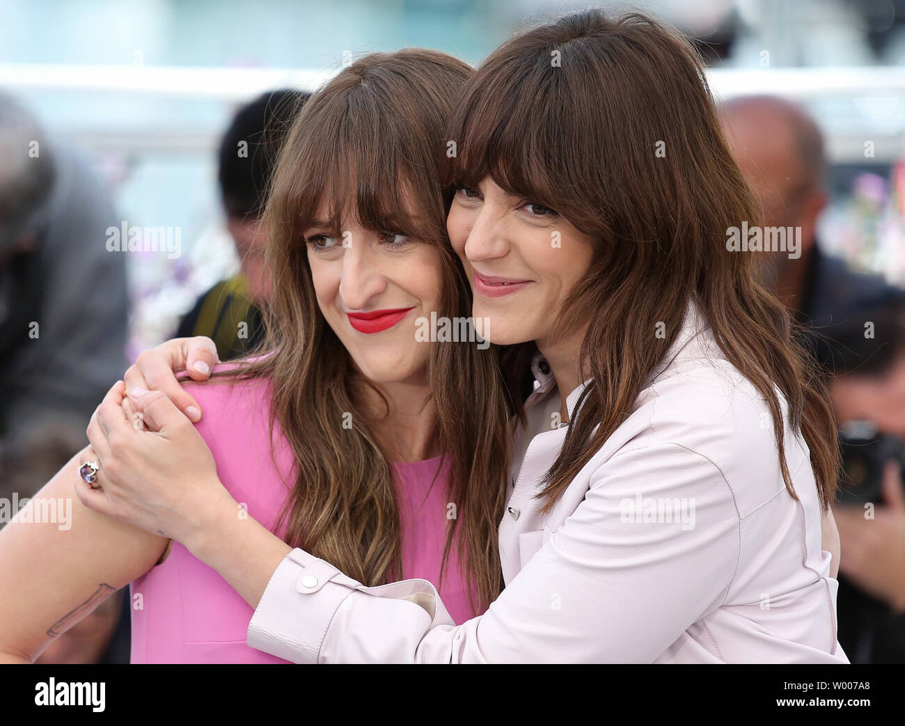Anne-Elizabeth Bosse (L) and Monia Chokri arrive at a photocall for the ...