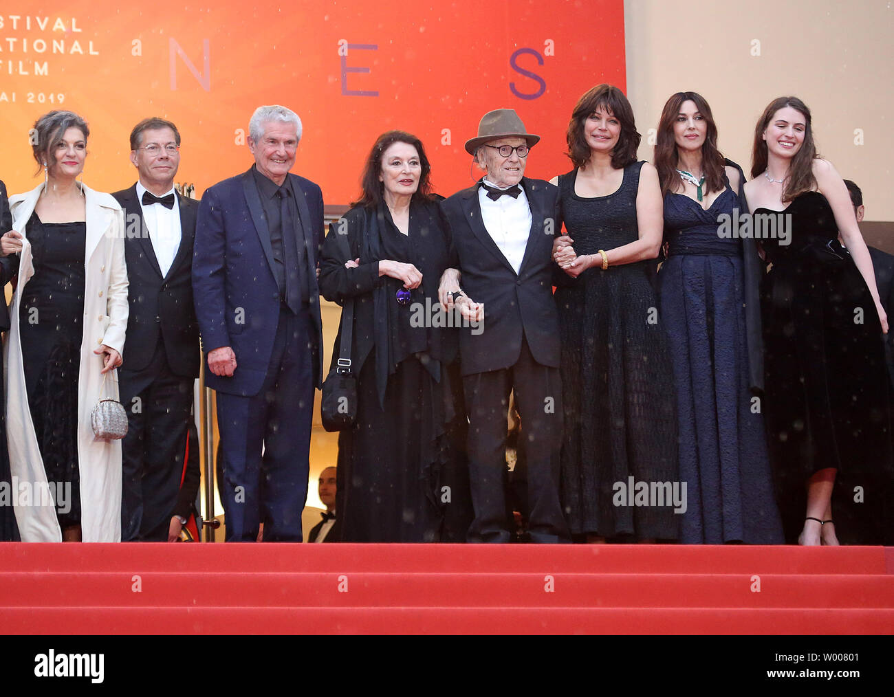 (From L to R) Souad Amidou, Antoine Sire, Claude Lelouch, Anouk Aimee ...