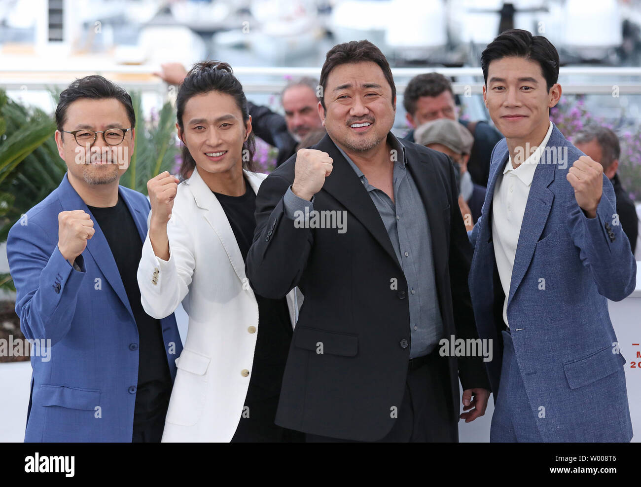 (From L to R) Won-Tae Lee, Sung Kyu Kim, Don Lee and Moo Yul Kim arrive ...