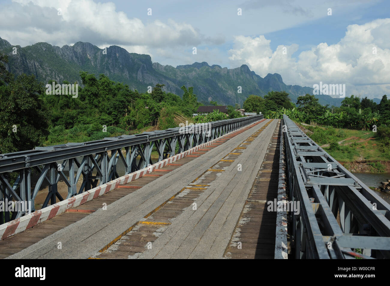 A bridge in the country road in Laos Stock Photo - Alamy