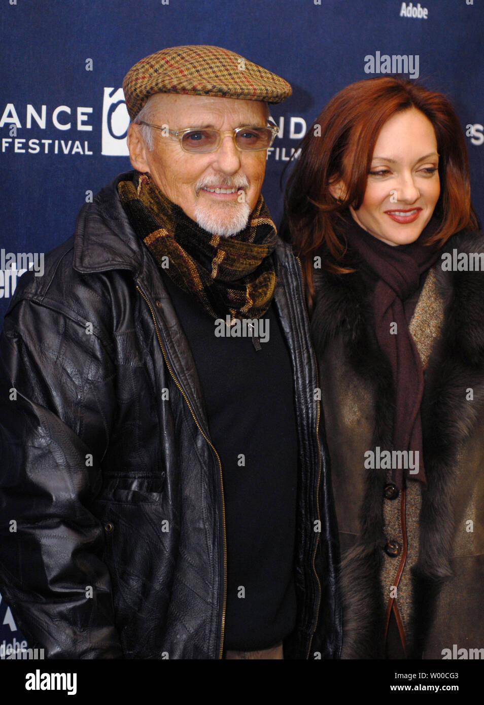 Actor Dennis Hopper and his wife Victoria attend the premiere of his ...