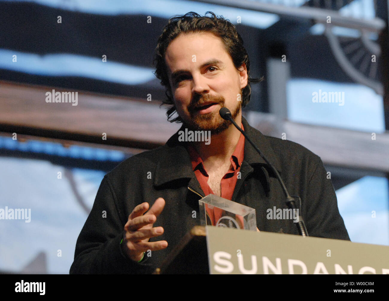 Screenwriter Alex Rivera accepts the Waldo Salt Screenwriting Award for ...