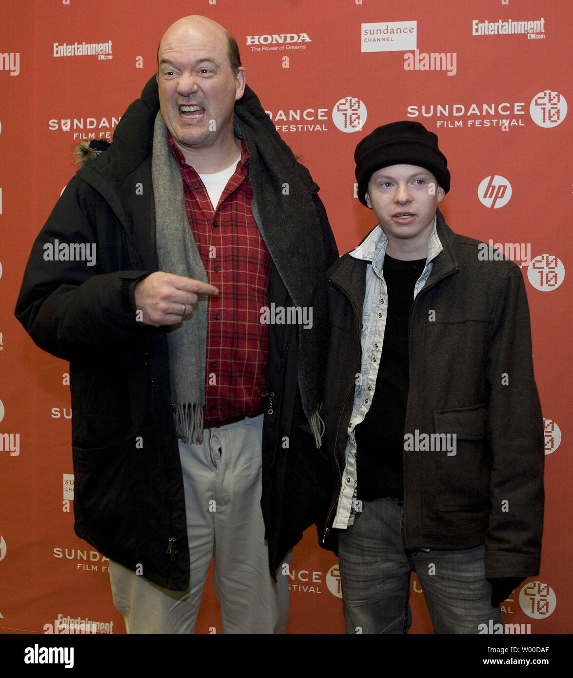 Actor John Carroll Lynch (L) and Devon Brochu arrive for the world ...