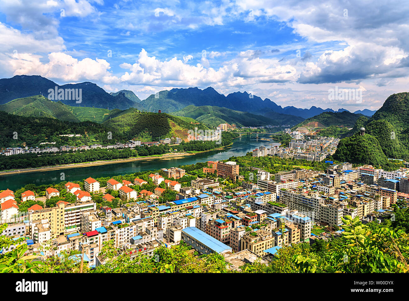 Tian E County, Hongshui River, Grand Canyon, Red Leaf Stock Photo - Alamy