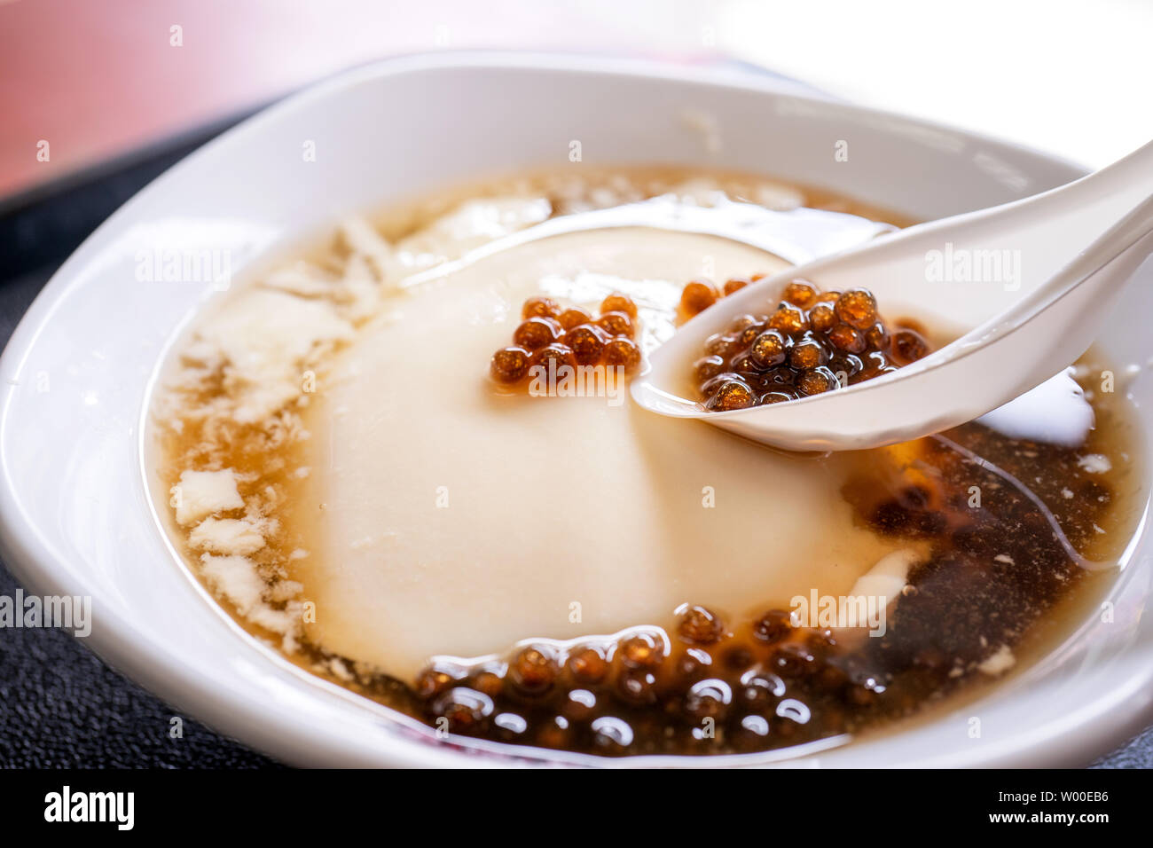 Popular Taiwan gourmet - Dessert of tapioca pearl ball (bubble) mixed ...