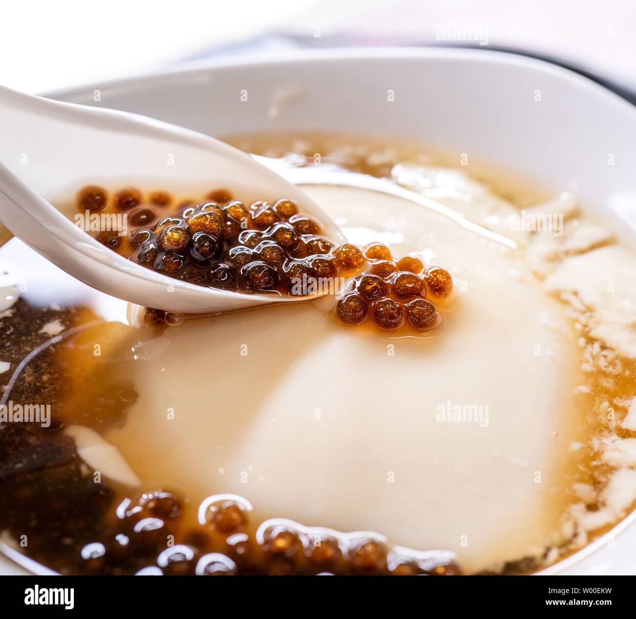 Popular Taiwan gourmet - Dessert of tapioca pearl ball (bubble) mixed ...