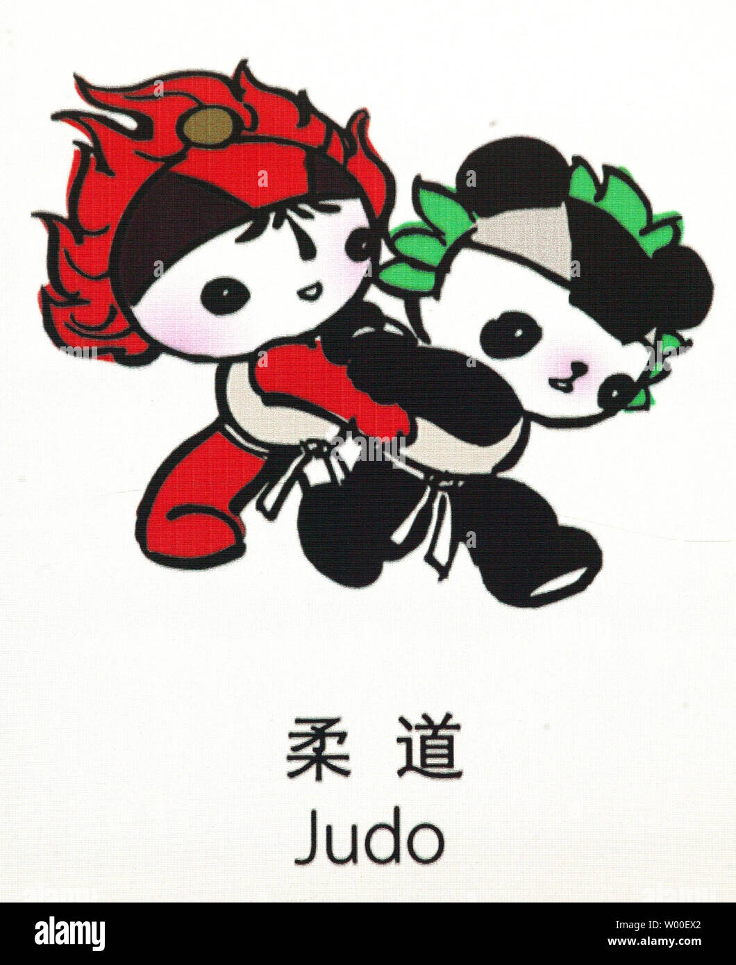 Huanhuan the Olympic Flame (L) and Jingjing the Panda, two of the ...