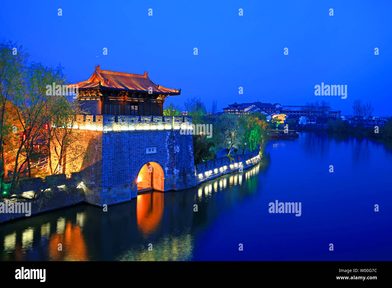 A batch of night in Taierzhuang Stock Photo - Alamy