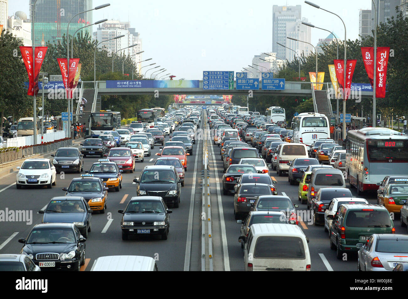 Traffic flows slowly on one of the main arteries, just weeks before the ...