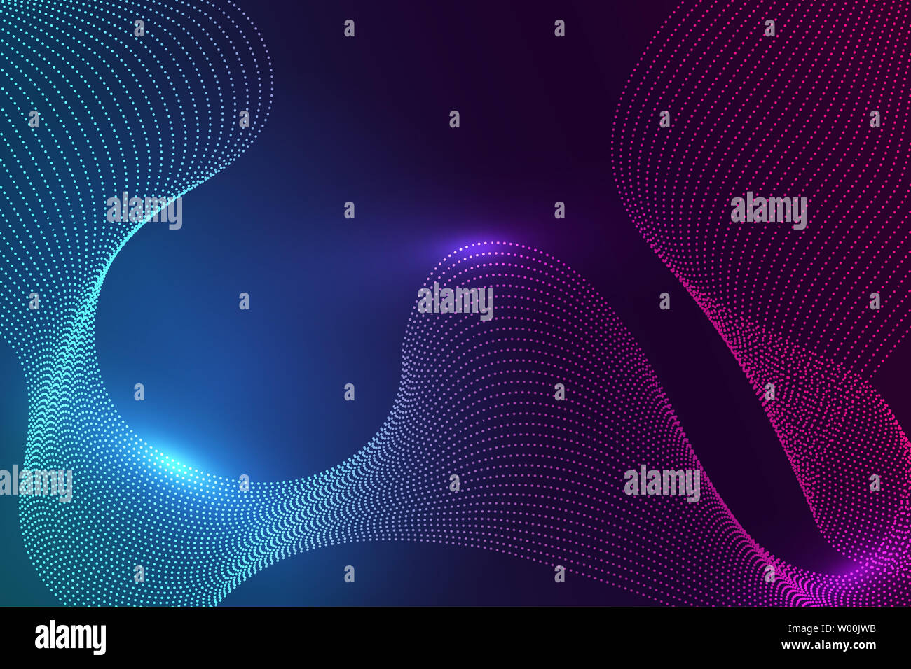 Colorful dynamic particle stream glow abstract background Stock Photo ...