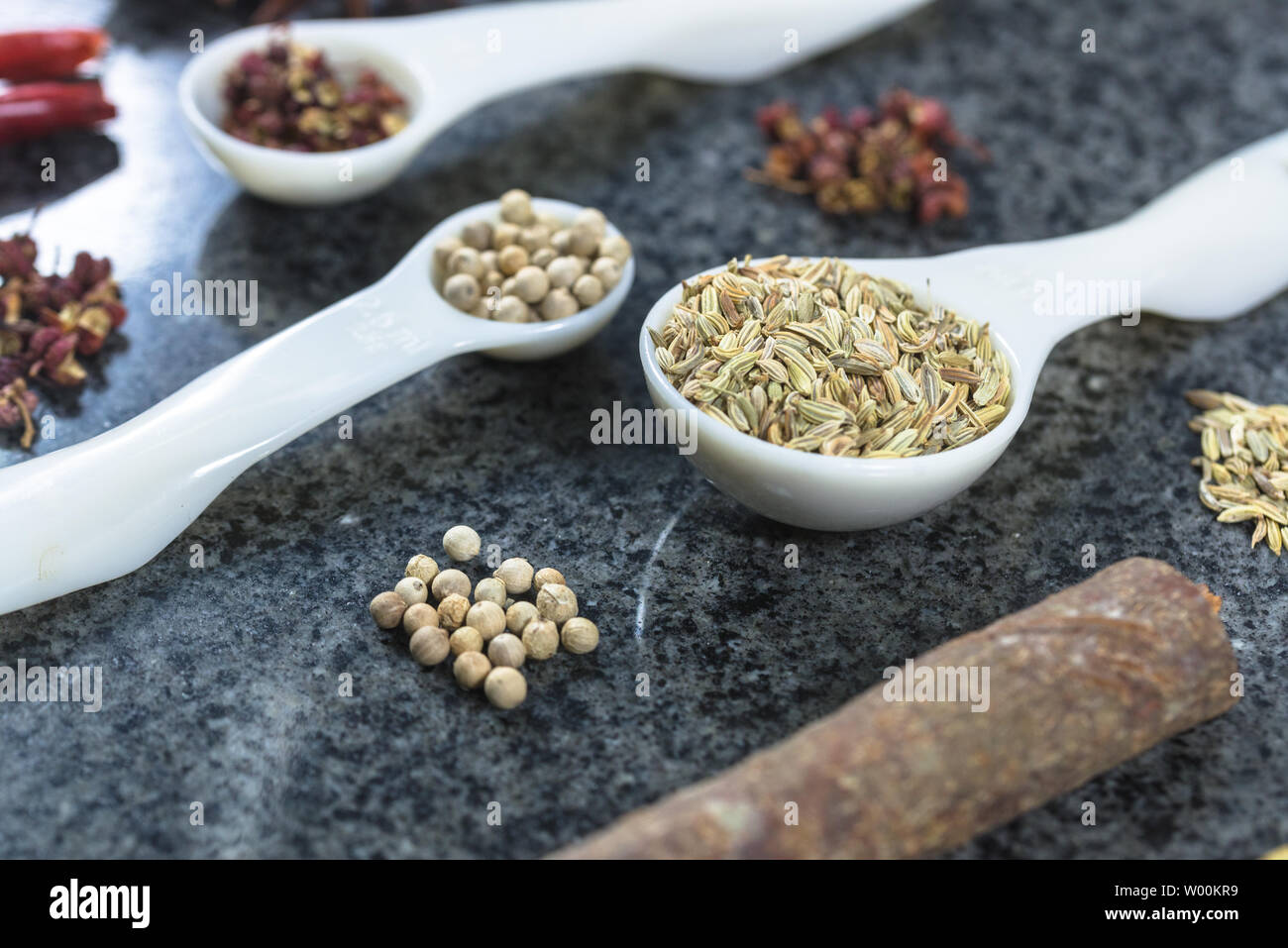 Edible spice seasonings Stock Photo - Alamy