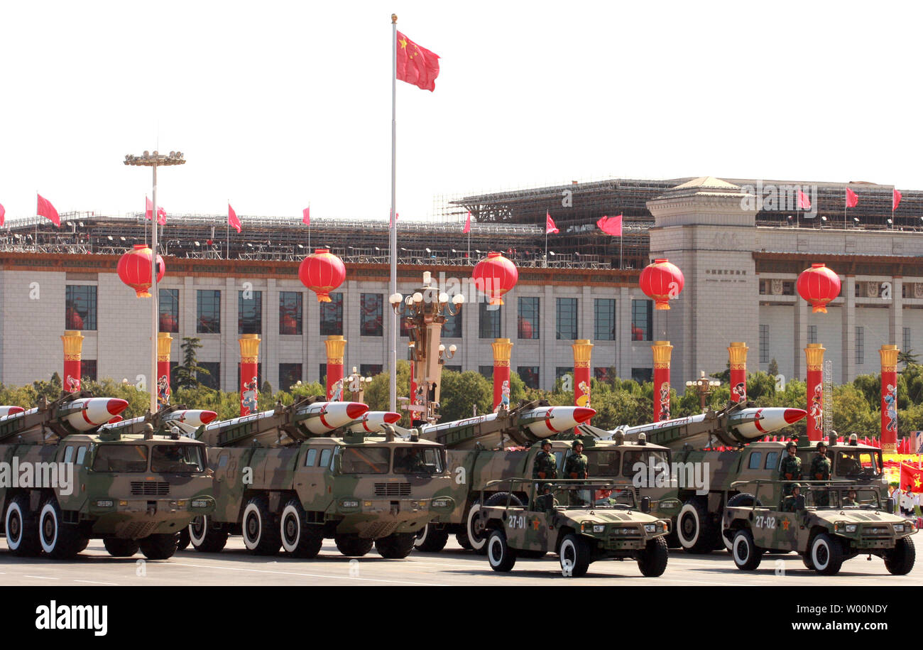 Chinese soldiers participate in a massive military parade celebrating ...