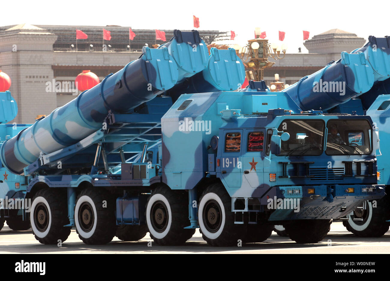 Chinese soldiers participate in a massive military parade celebrating ...