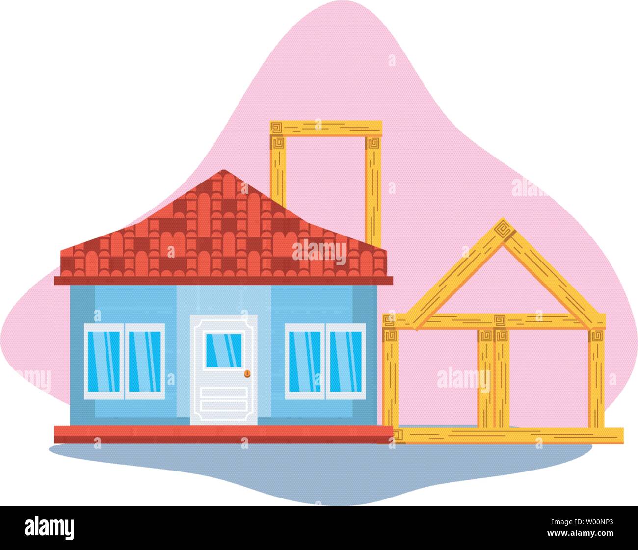 House design, under construction work repair progress reconstruction ...