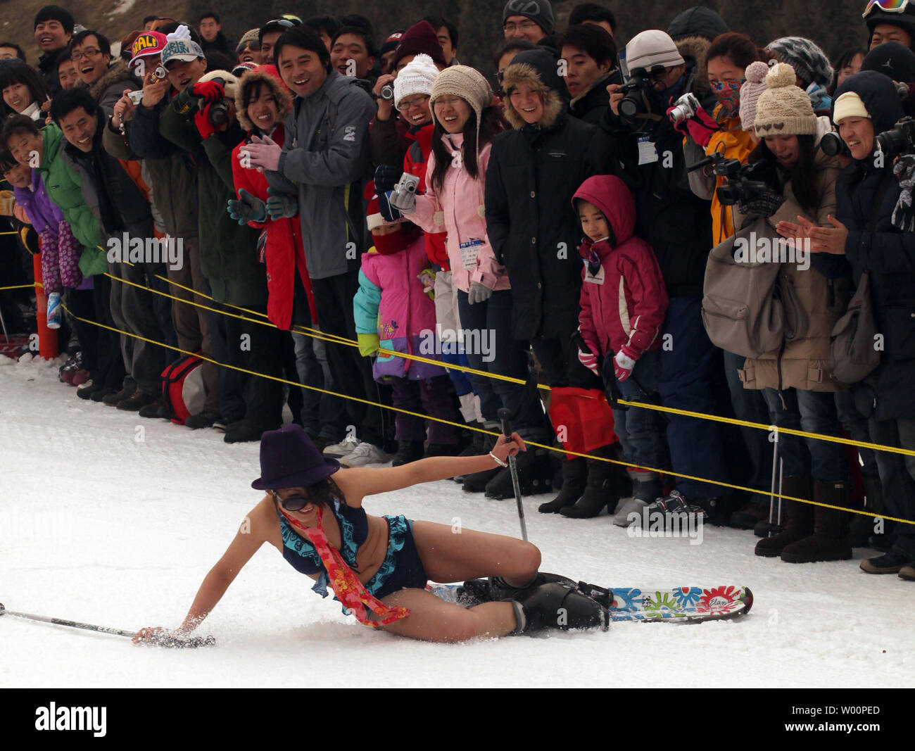 Skier in bikini hi-res stock photography and images - Alamy