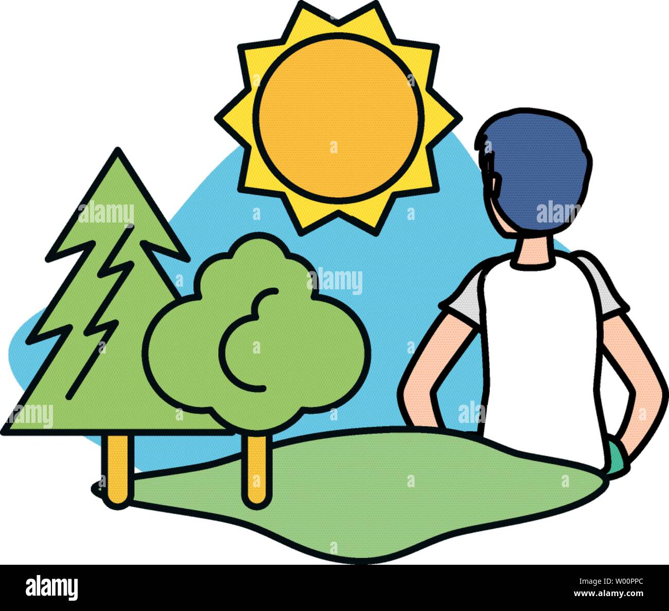 Avatar man with trees design, Nature plant summer season environment ...