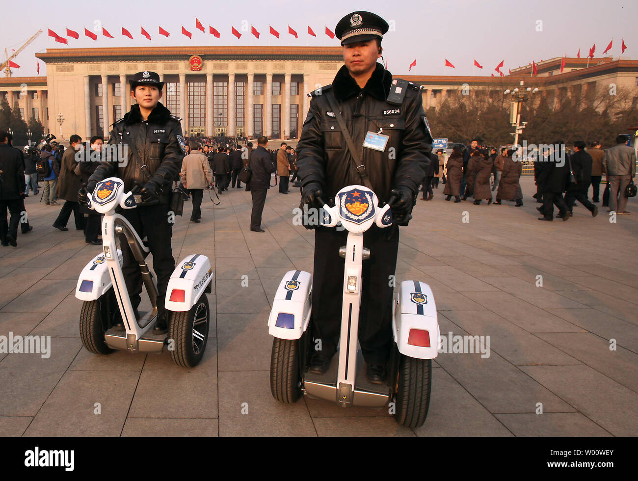 Chinese police patrol Tiananmen Square on Segway-like, made in China ...