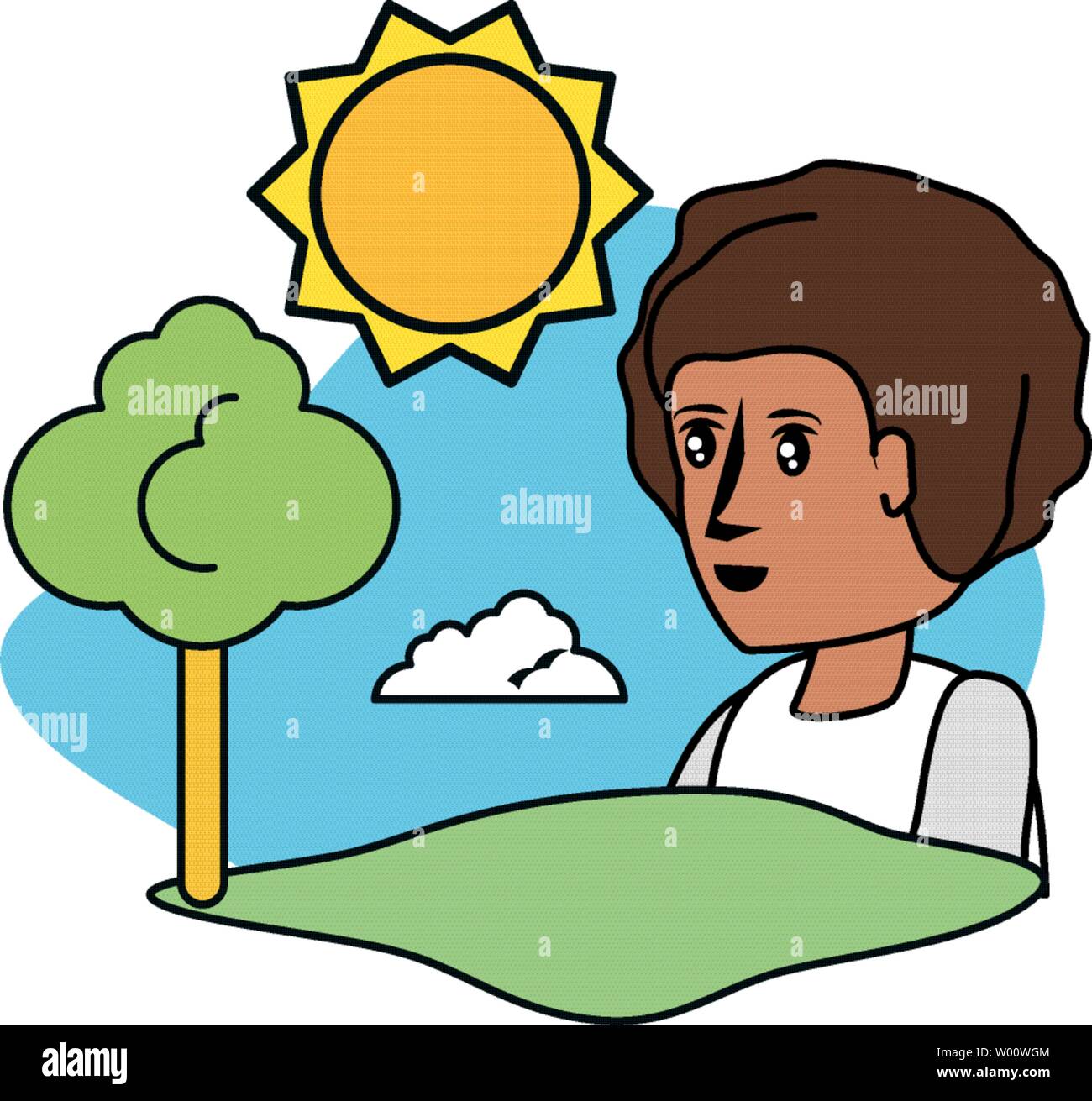 Avatar woman with tree design, Nature plant summer season environment ...