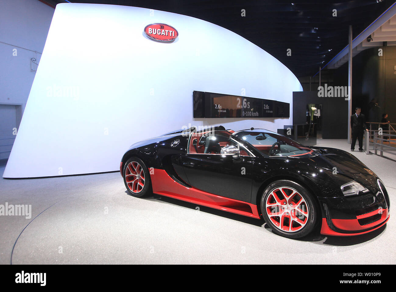 Bugatti displays its top selling, high-performance race car during a ...