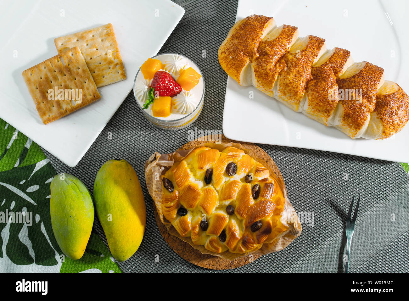 Cake bread fruit pastry afternoon tea Stock Photo - Alamy