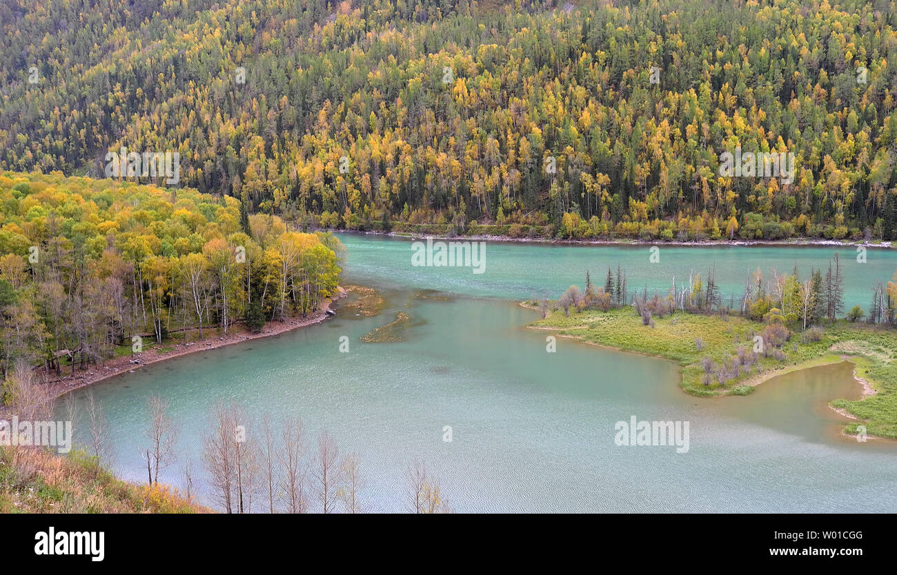 Kanas Wolong Bay Stock Photo - Alamy