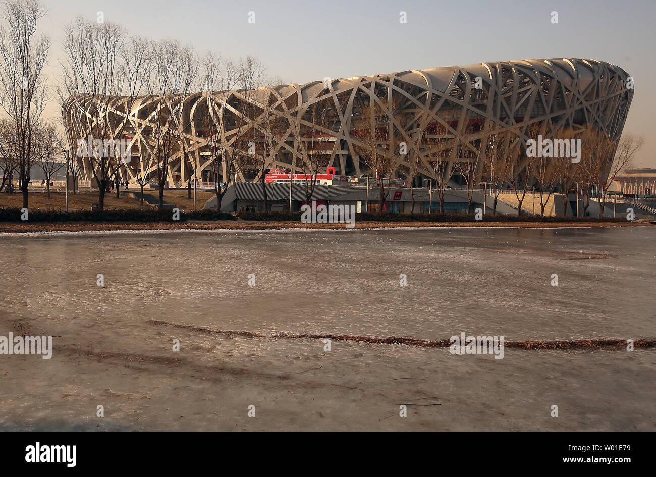 The 2008 Olympic Green, with the iconic 'Birds Nest' stadium in the ...