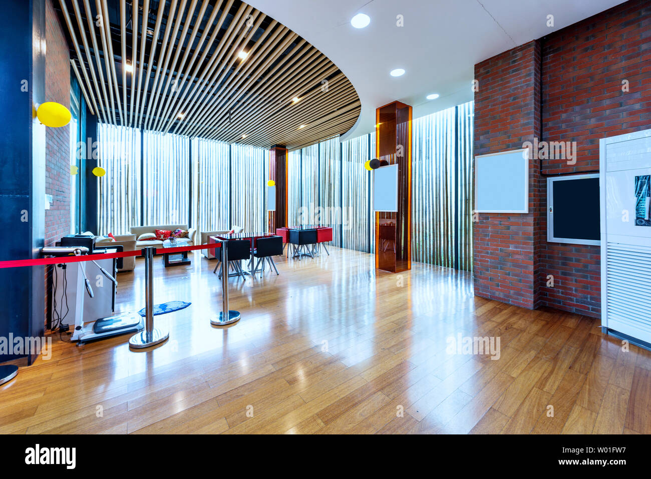 Interior of rest zone in modern photography Stock Photo - Alamy