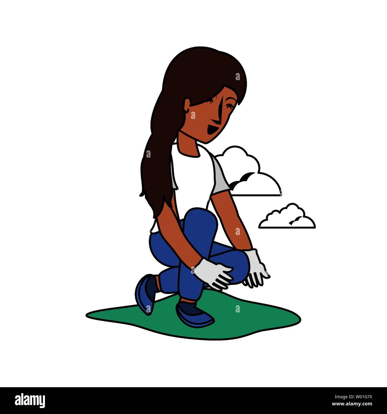 Avatar woman design, Girl female person human and beauty theme Vector ...