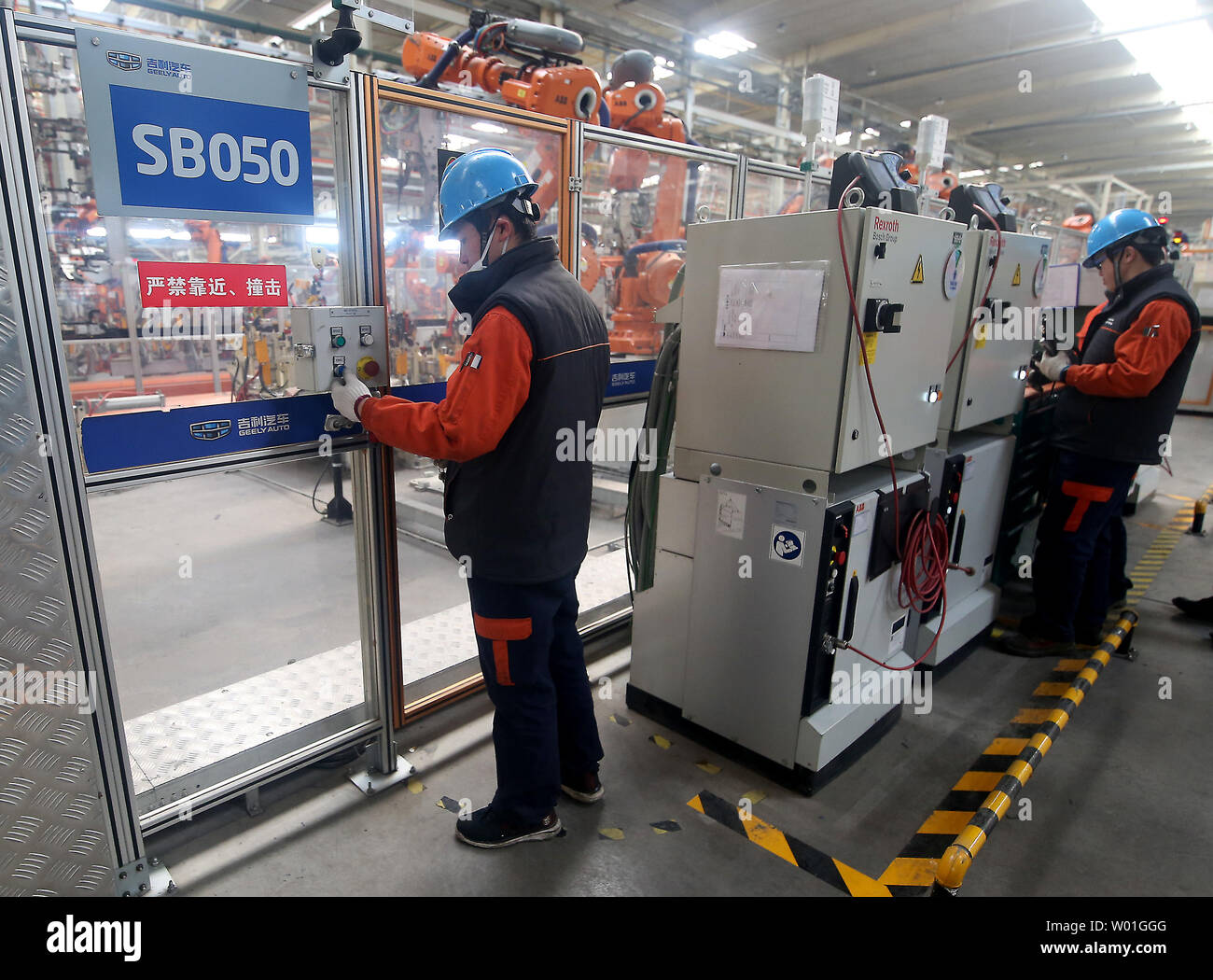 Chinese engineers work at Geely's state-of-the-art, automated factory ...