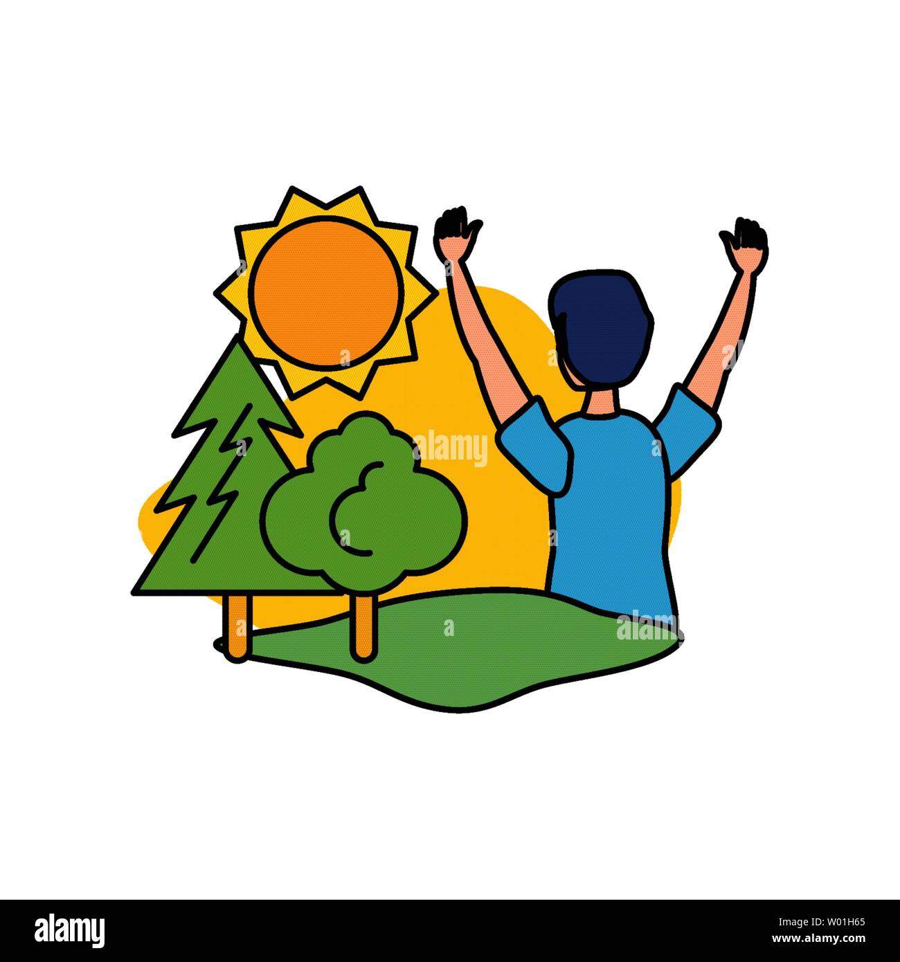 Avatar man with trees design, Nature plant summer season environment ...