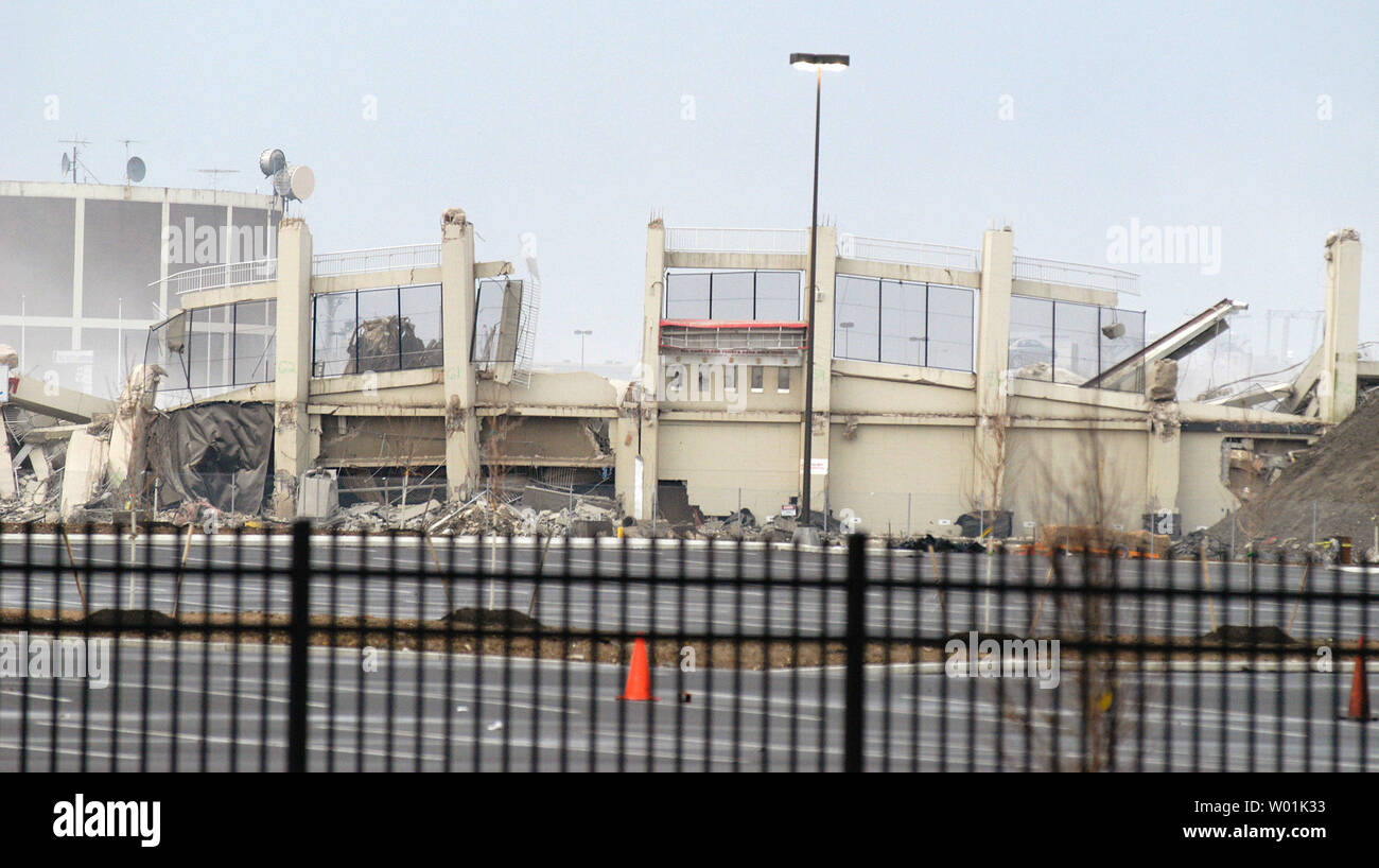 All that's left of Veterans stadium sits in a heap at the north end of ...