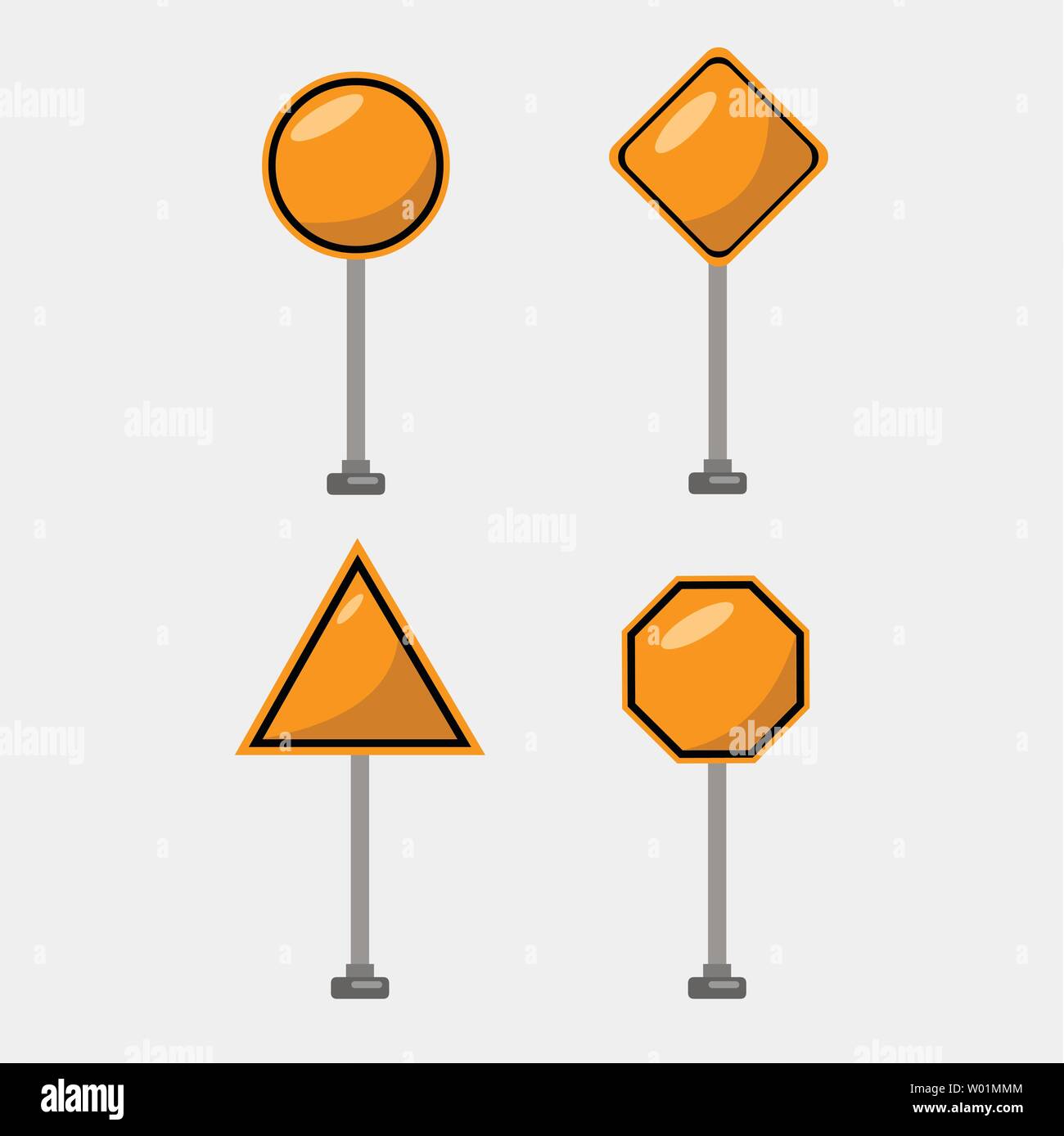 road sign vector illustration set Stock Vector Image & Art - Alamy