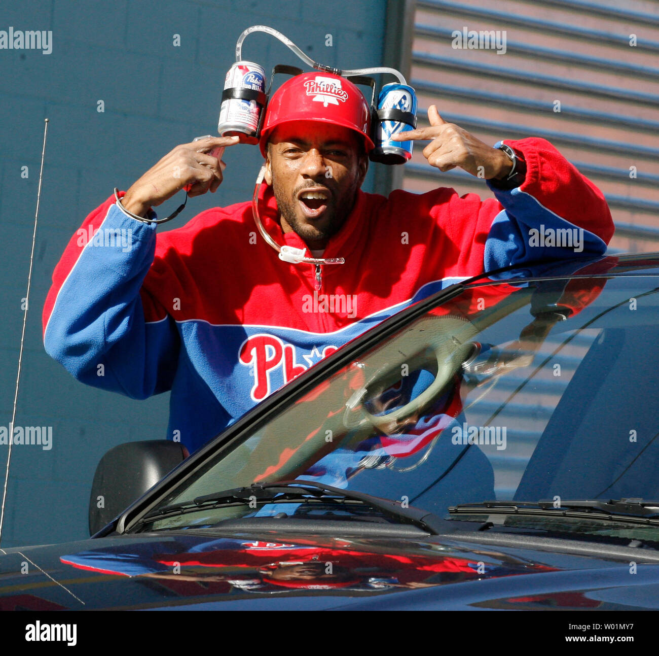 Jimmy Merlino of South Philadelphia celebrates on October 31, 2008 the ...