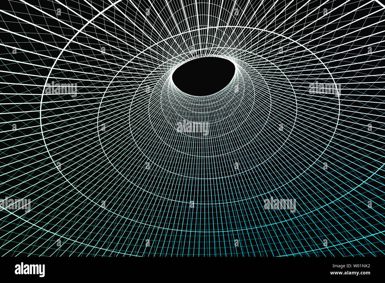 3D rendering,spatial hole curve mesh Stock Photo - Alamy
