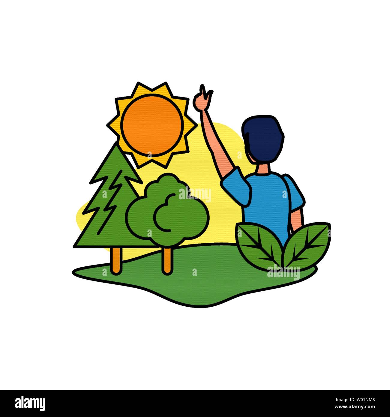 Avatar man with trees design, Nature plant summer season environment ...