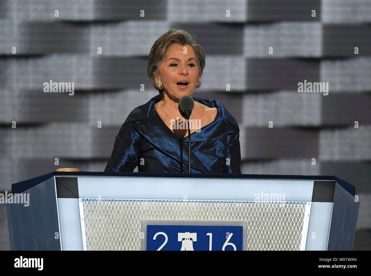 Senator Barbara Boxer of California speaks on day two of the Democratic ...