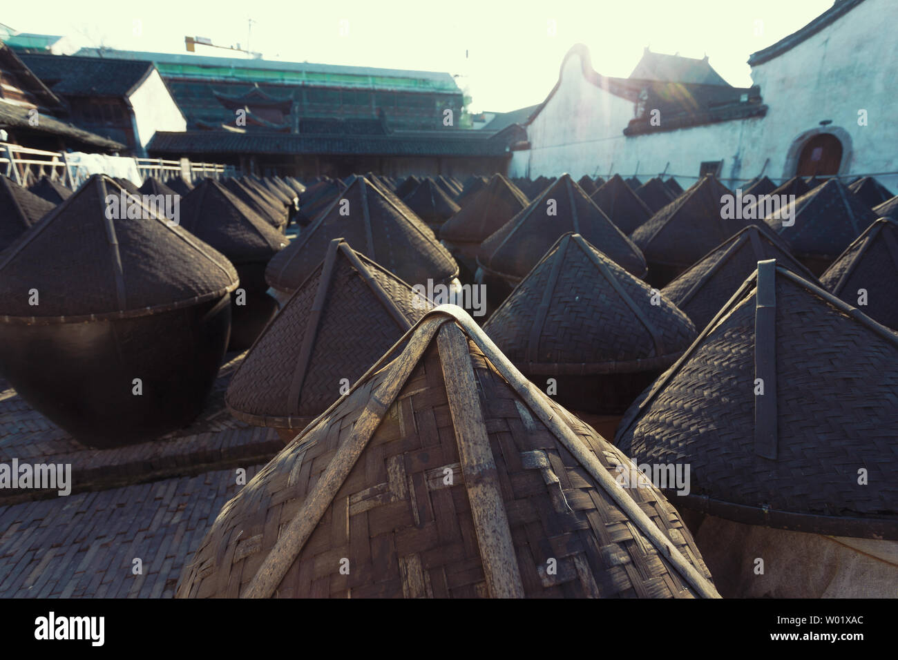 traditional chinese wine fermentation cans Stock Photo - Alamy