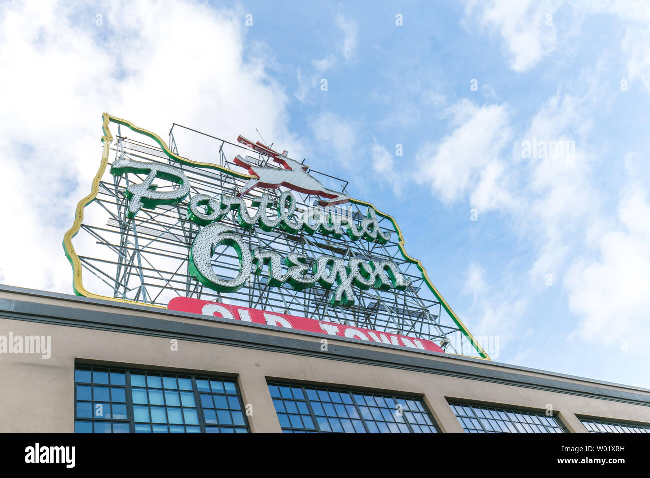 Portland oregon old town sign hi-res stock photography and images - Alamy