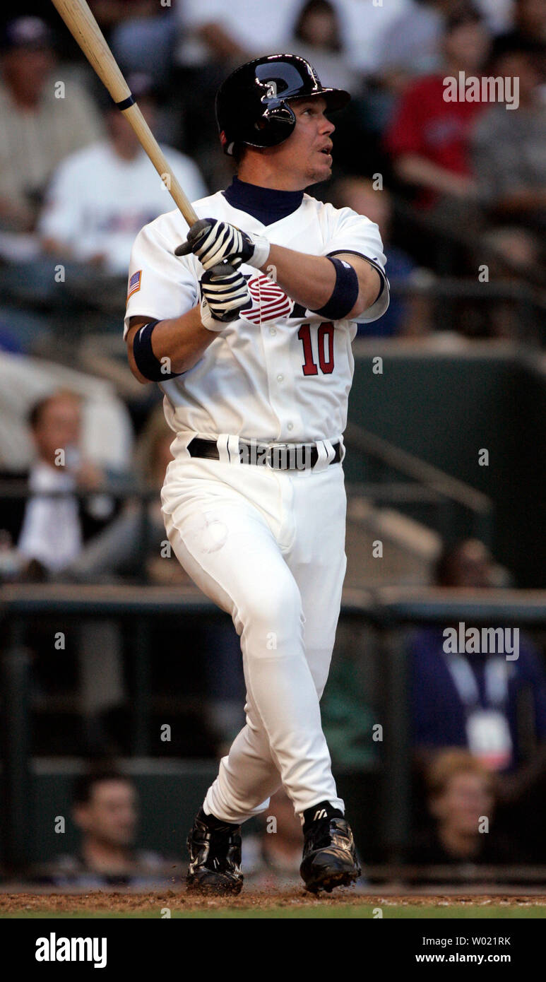Chipper Jones Hitting A Homerun