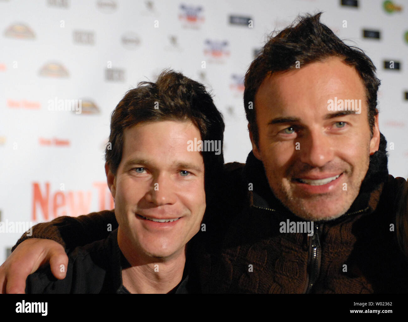 Actors Dylan Walsh (L) and Julian McMaho attend the Super Skins ...