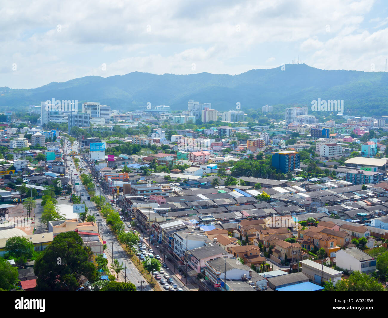 Hat Yai, Songkhla,Thailand - May 5, 2019 : Hat Yai cityscape with ...