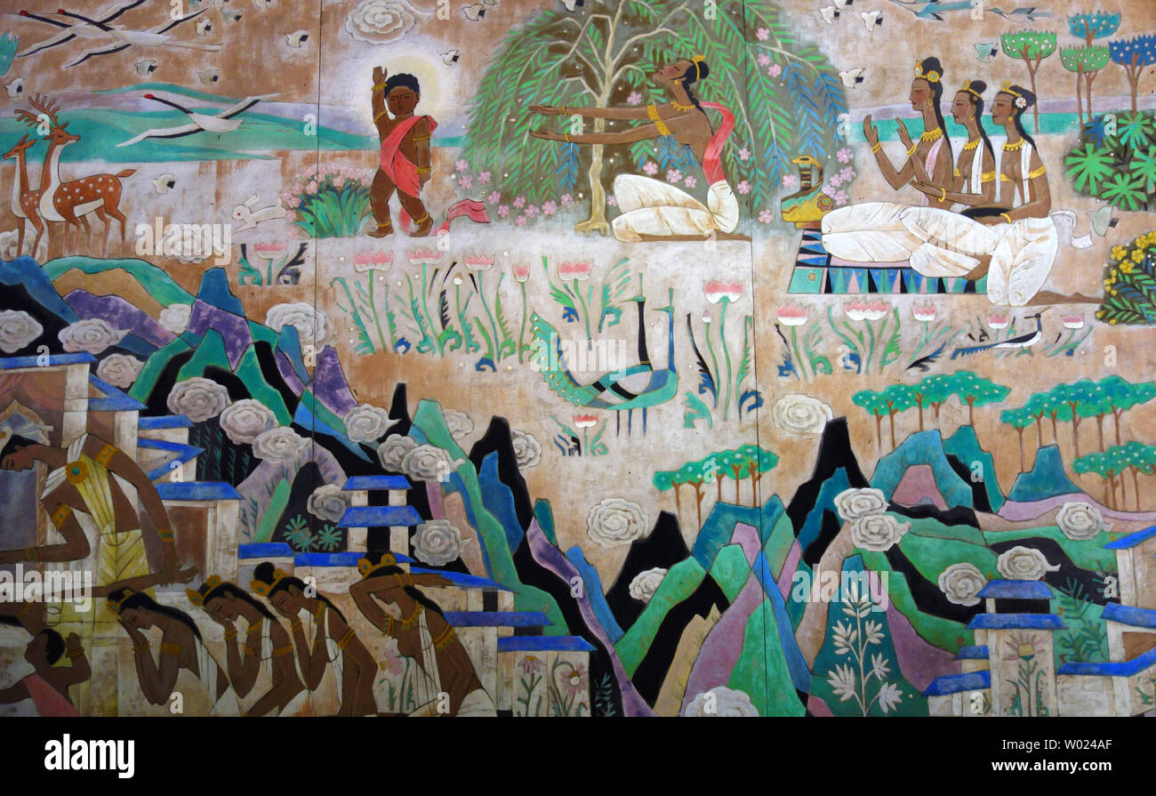 Sakyamuni mural hi-res stock photography and images - Alamy
