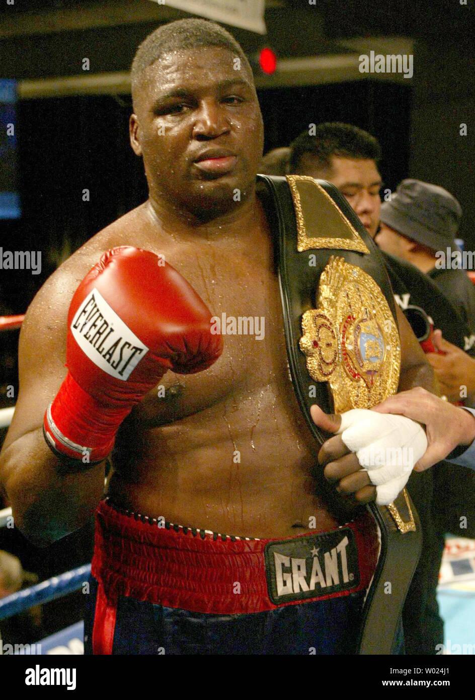Heavyweight Inter Continentals Champion Lawrence Cley-Bey holds the ...