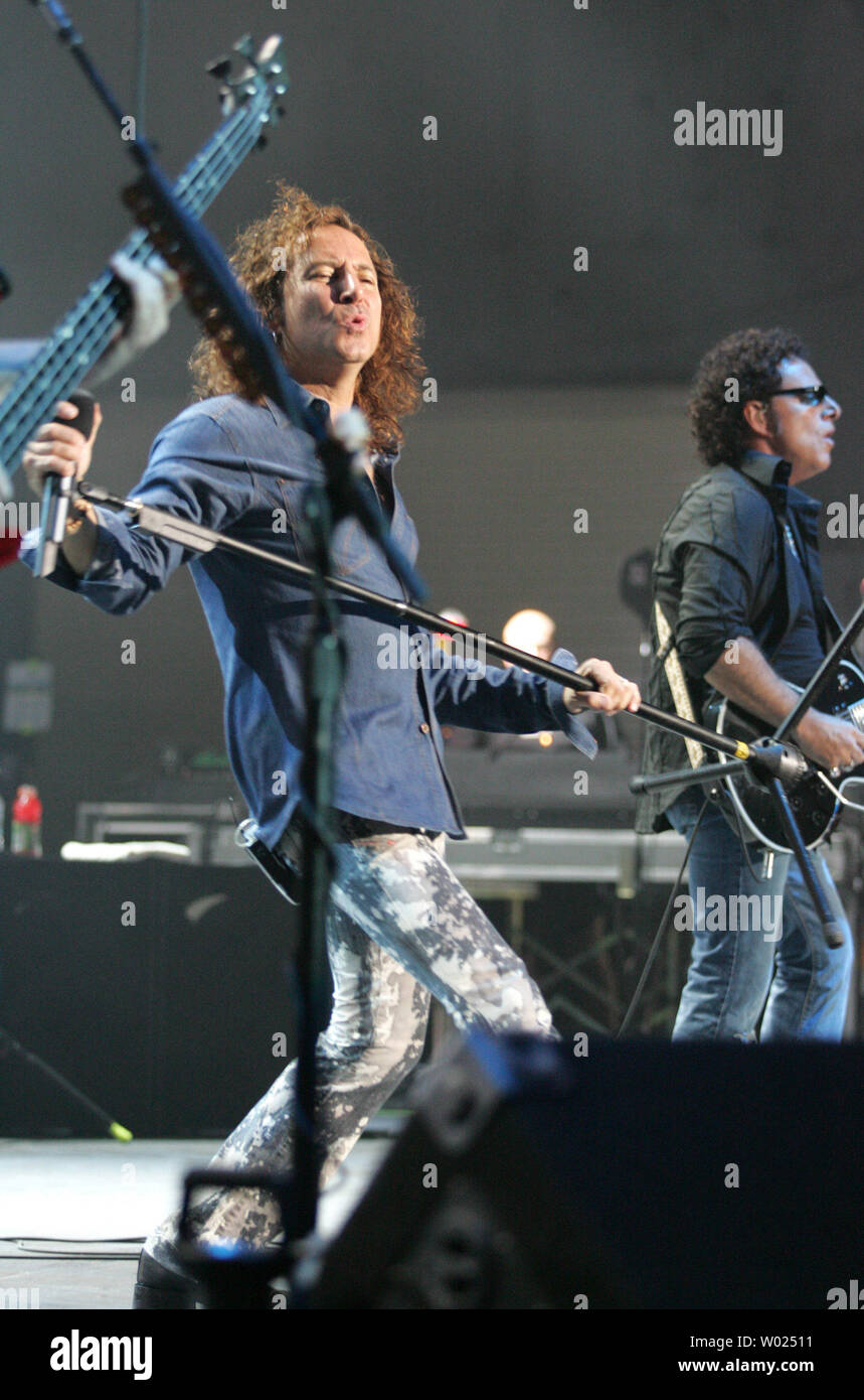 Vocalist Steve Augeri of the band Journey appears in concert as the ...