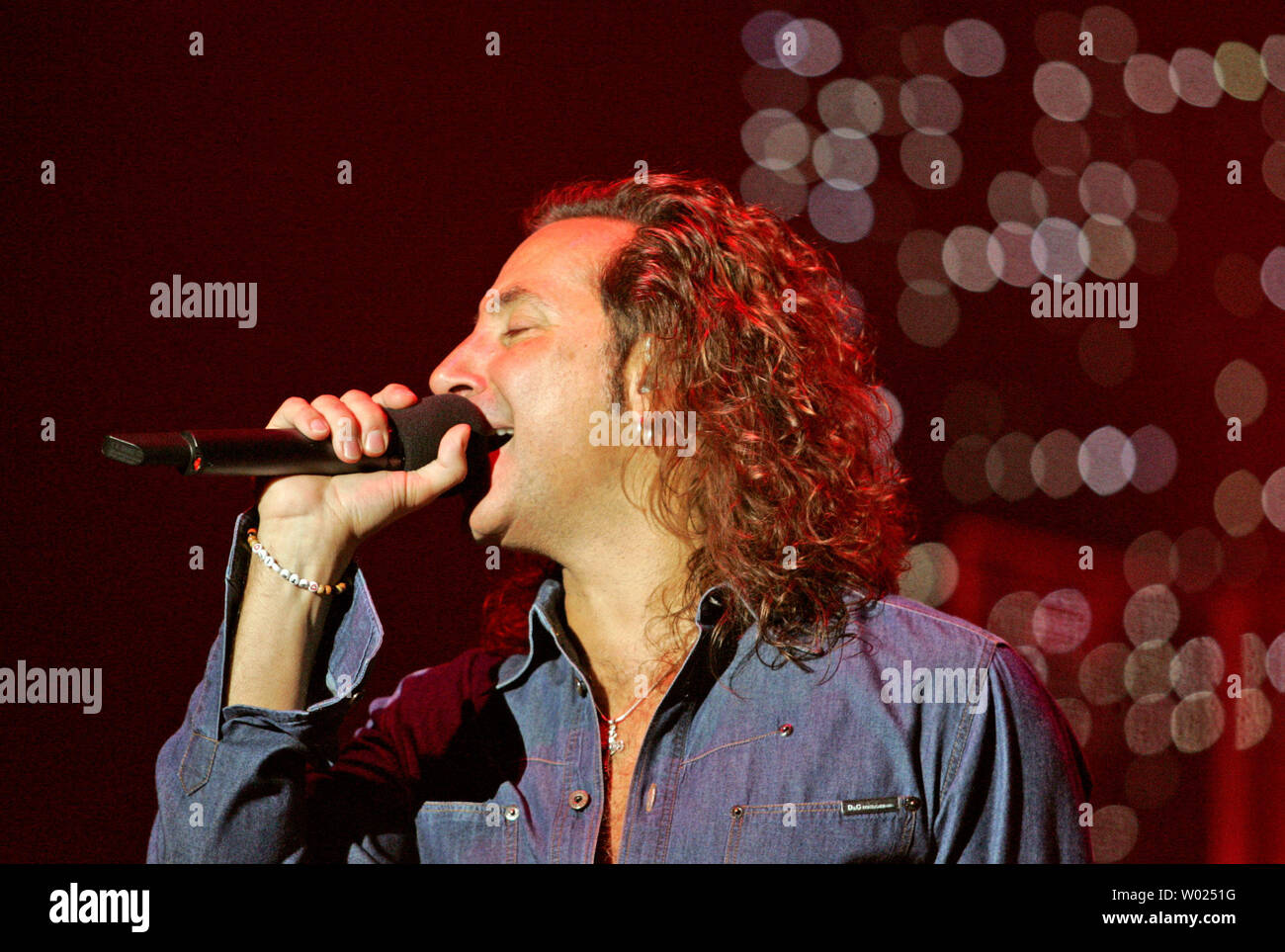 Vocalist Steve Augeri of the band Journey appears in concert as the ...
