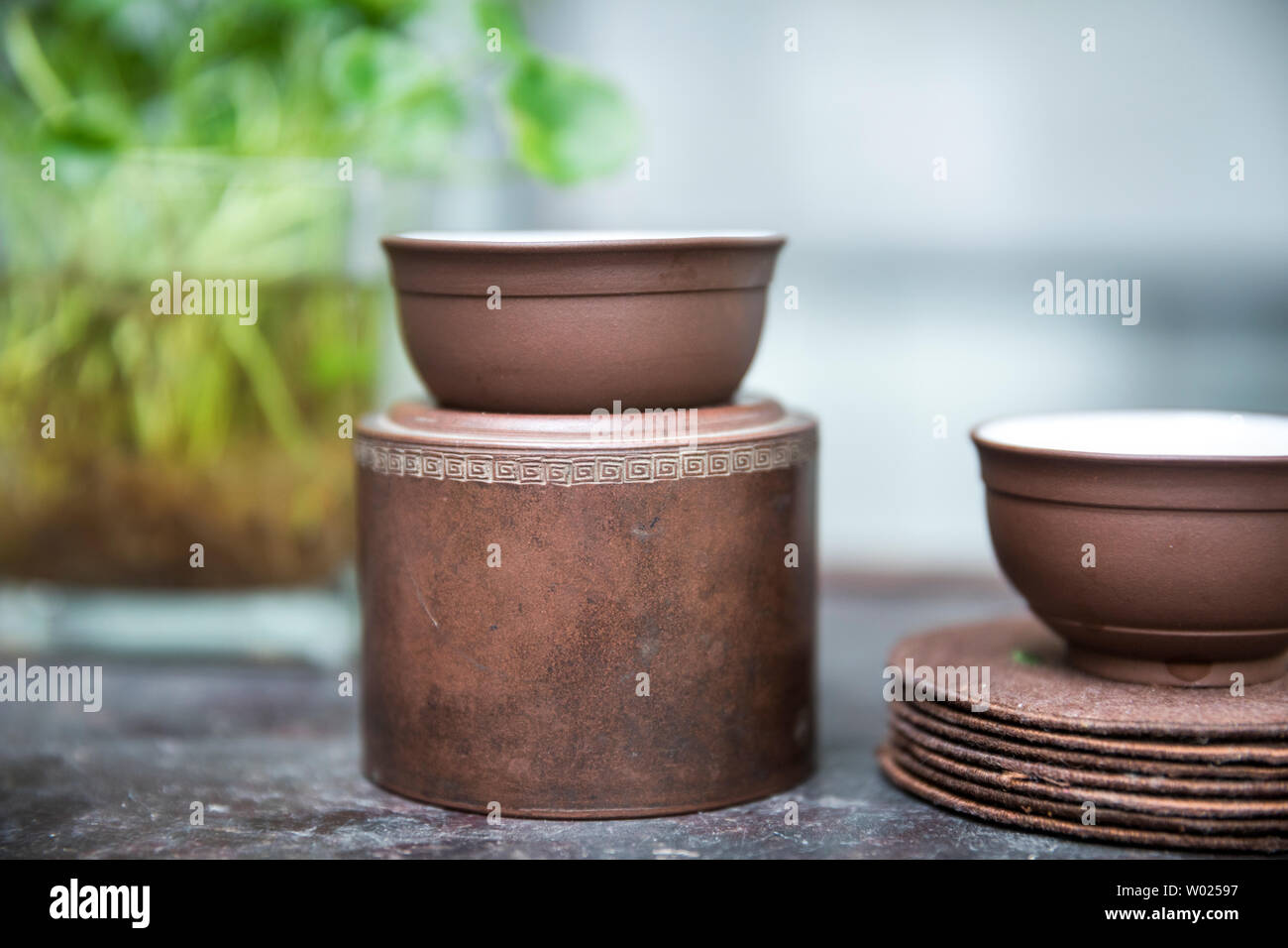 purple clay pot Stock Photo - Alamy