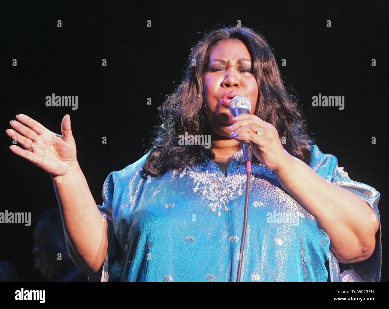 Legendary singer Aretha Franklin performs in concert at the Pechanga ...