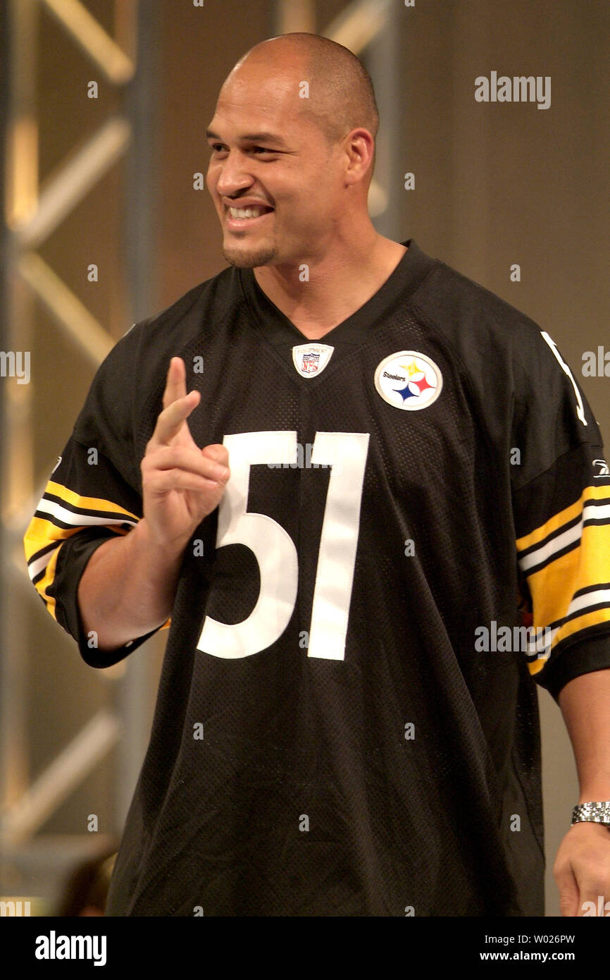 Pittsburgh Steelers James Farrior walks the runway during the Steeler ...