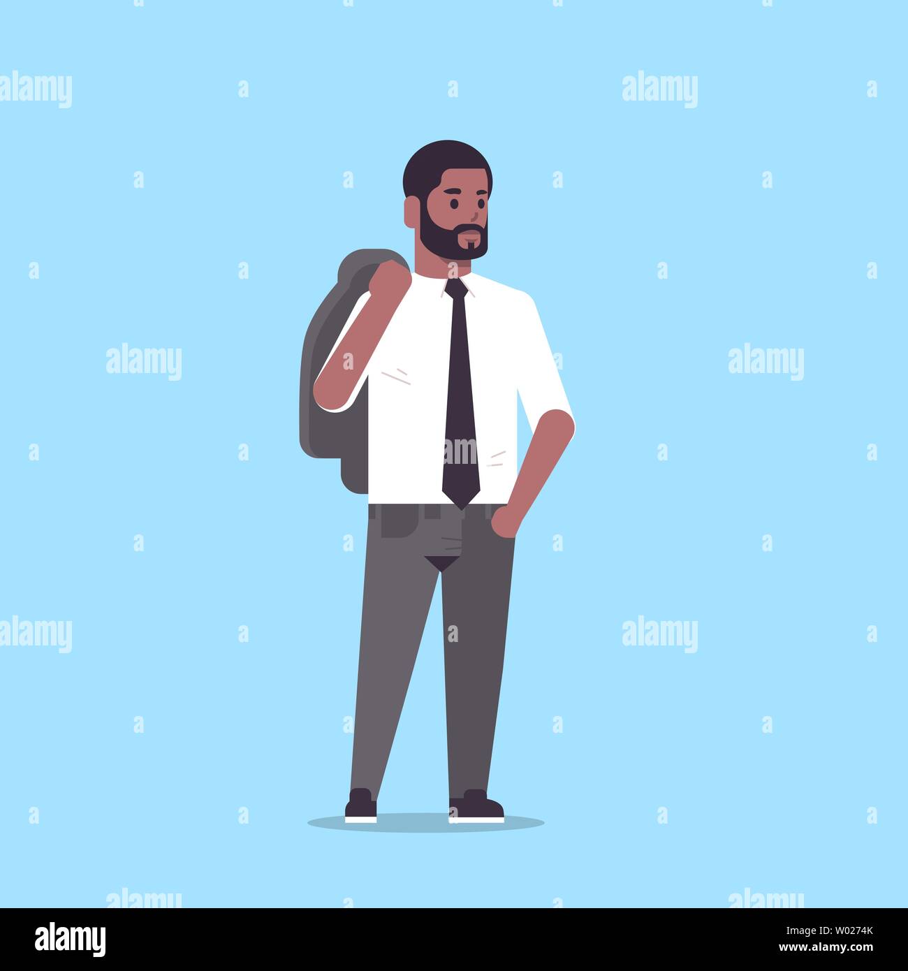 businessman in formal wear holding jacket standing pose smiling male ...