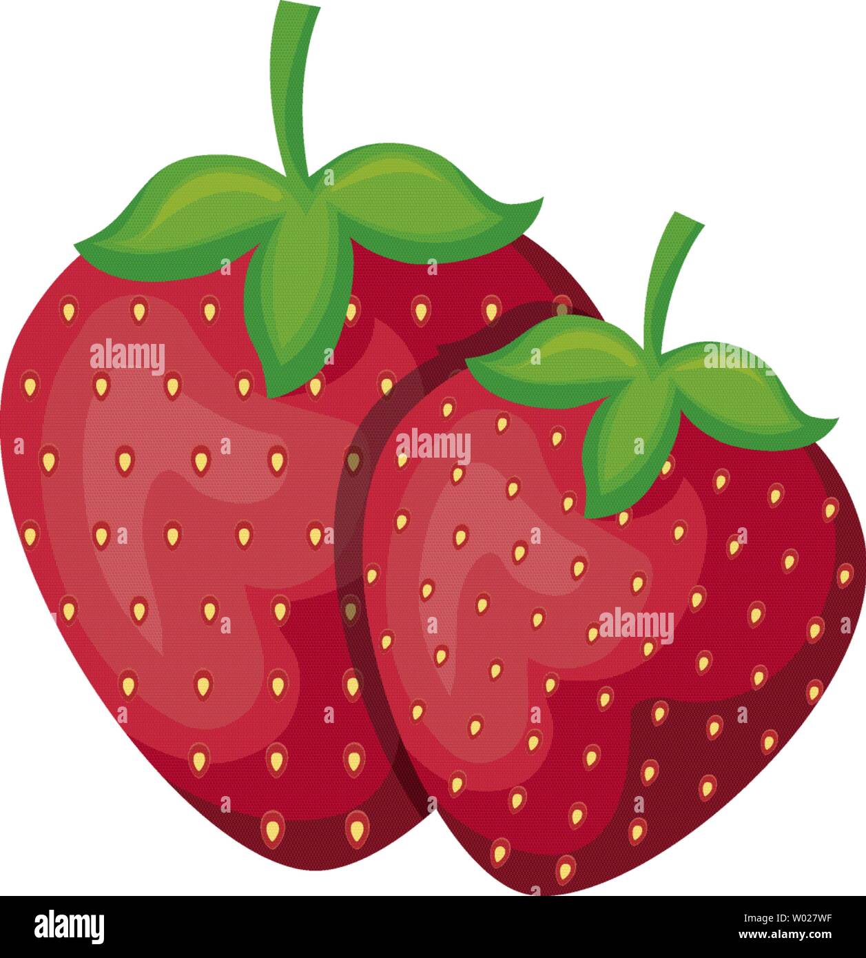 healthy strawberries fruits isolated icon vector illustration design ...